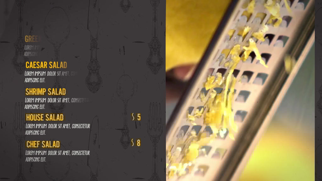 Restaurant Menu Premiere Pro Template | 10943371