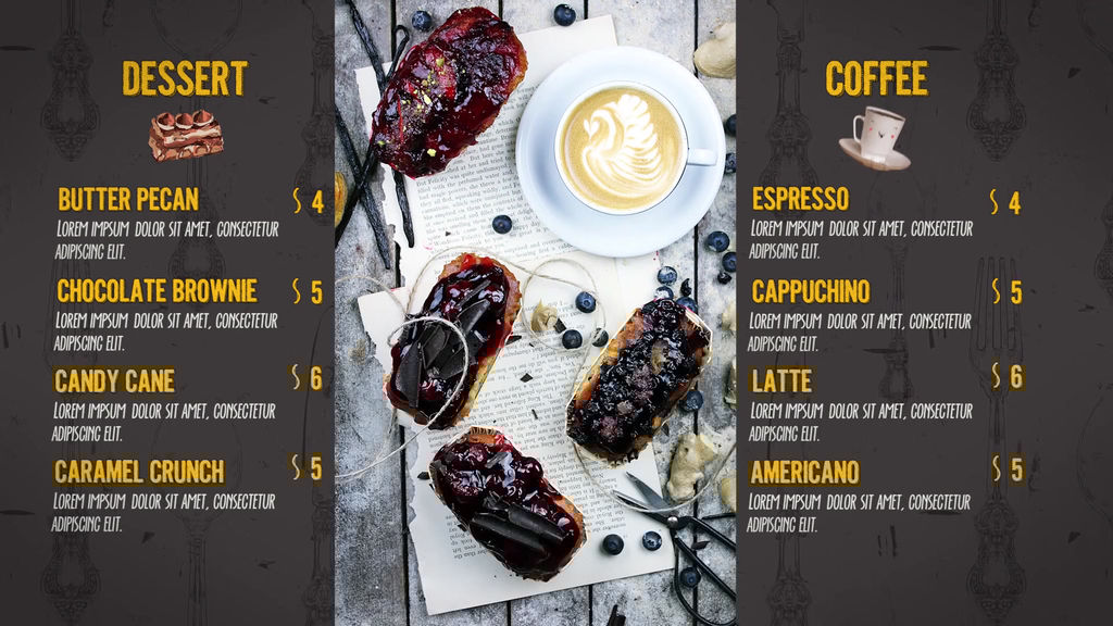 Restaurant Menu Premiere Pro Template | 10943371