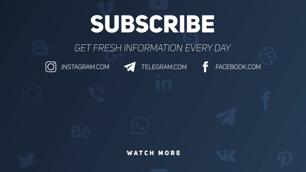 5 Social Outro Motion Graphics Template | 11023658