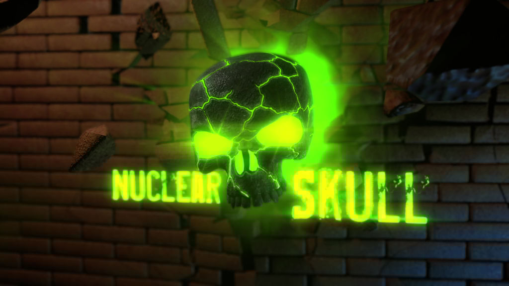 Nuclear Skull - Skull Crsashing Through Brick Wall Logo Stinger After ...