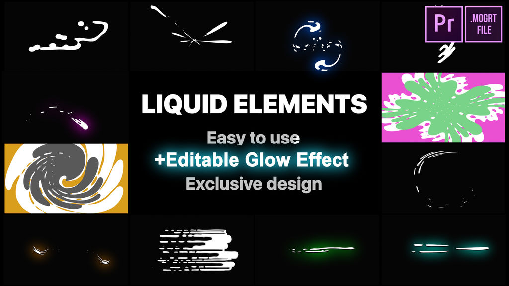 Liquid Motion Elements And Transitions Motion Graphics Template | 12267614