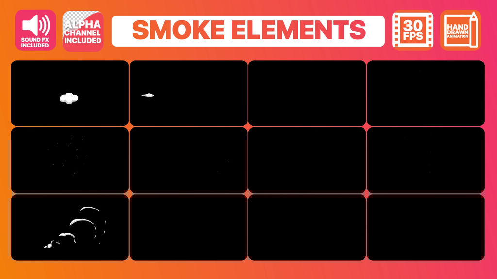 2D Cartoon Smoke Motion Graphics Template | 13386899