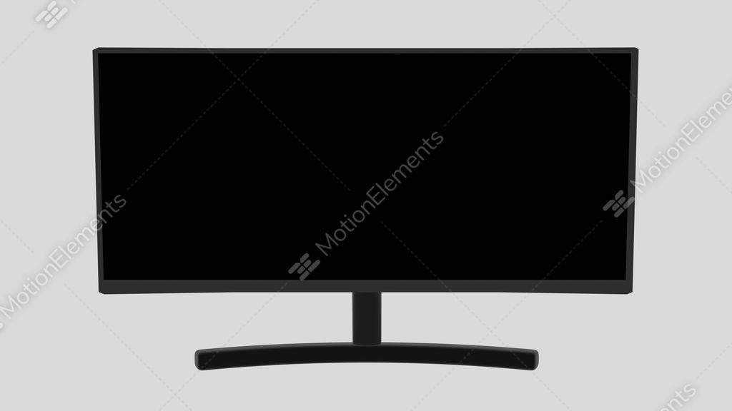 Modern wide-screen computer monitor 3D model 14039586 | MotionElements