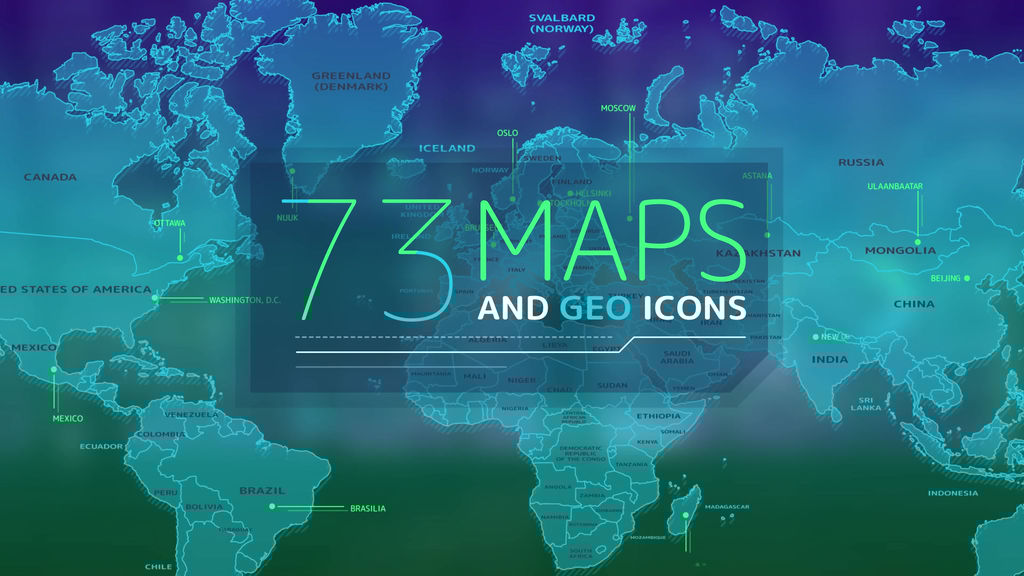 73 Maps And Geo Icons After Effects templates | 14046607