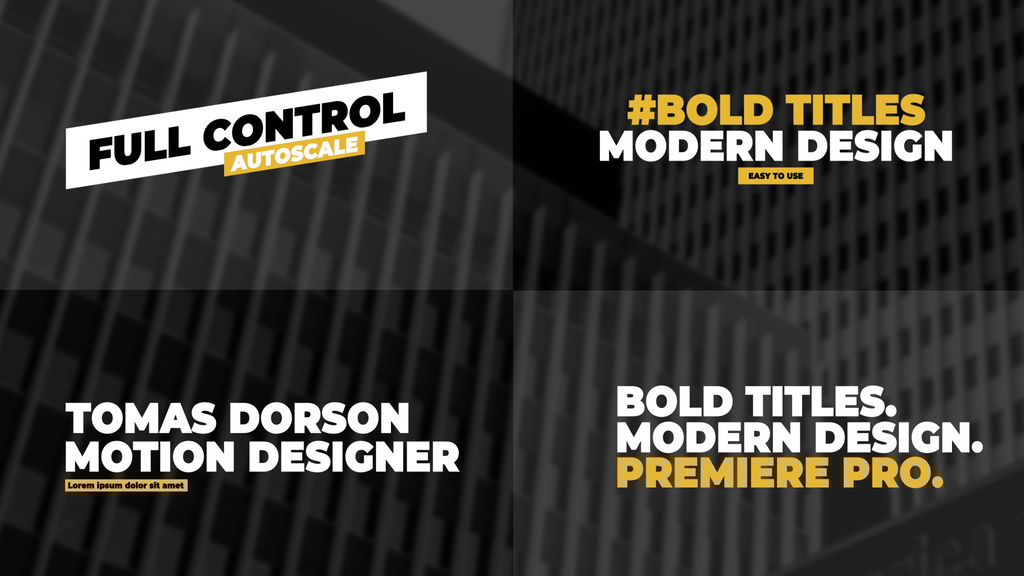 Bold Titles Motion Graphics Template | 14754858