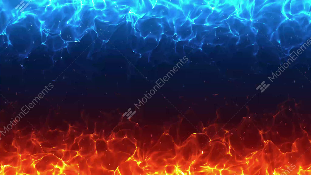 Blue And Red Flames Background