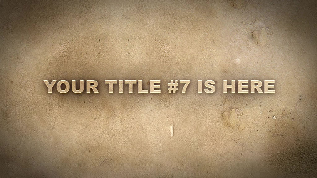 Sand Titles After Effects templates | 3384807