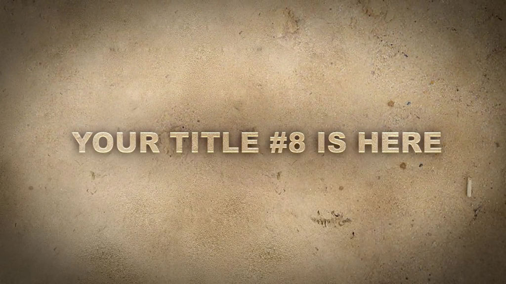 Sand Titles After Effects templates | 3384807