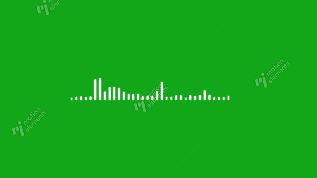 Sound Waves Animation Green Screen