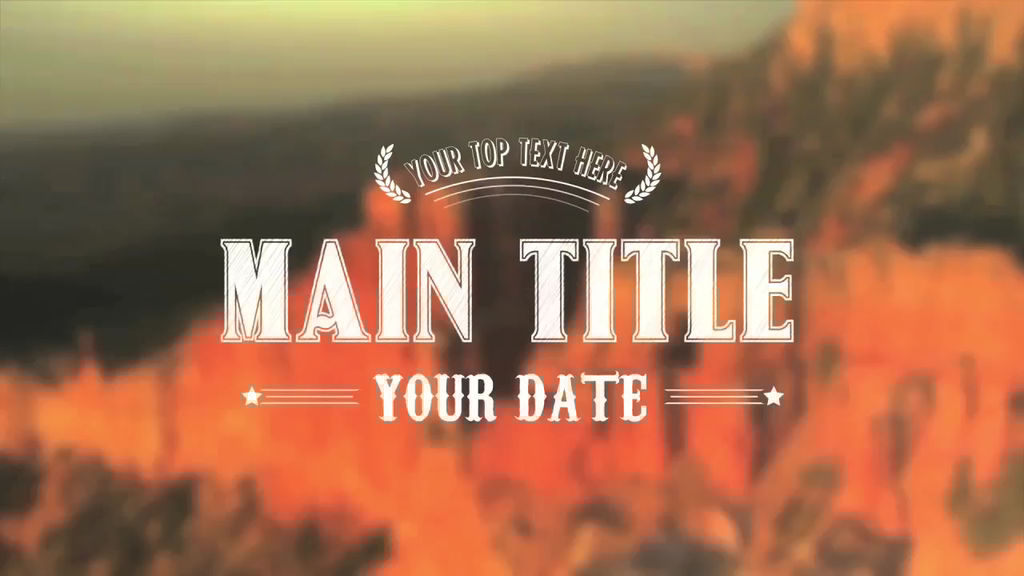 Western Title - After Effects Template After Effects templates | 6897347